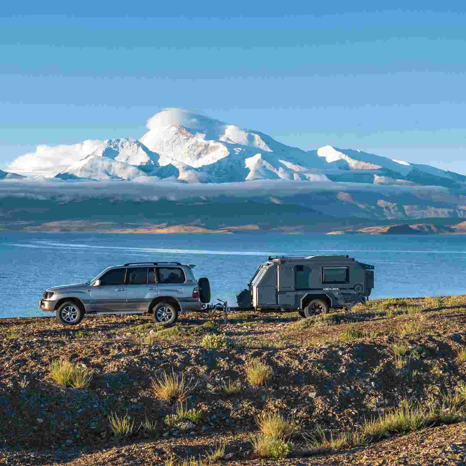 Phòng nghỉ RV trailer NJSTAR EXPLORER nhôm Camper nhỏ Off Grid